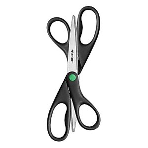 Westcott 15179 8-Inch KleenEarth Recycled Scissors for Office and Home, Black, 2 Pack
