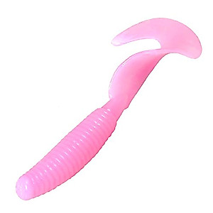 Lixada 100pcs 4cm Soft Artificial Fishing Lures Swimbait Tail Grub Lures Worm Moggot Grub Lures Baits