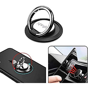 AyAsA Phone Ring Holder – 3mm Ultra Thin Sleek Design with Metal Plate for Magnetic Mount | Compatible with Cell Phone Car Mount, Tablet and Any Smartphones - 180 Foldable, 360 Rotation (Blue)