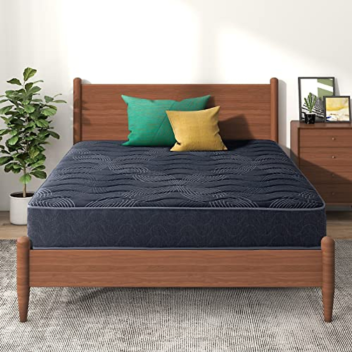 Airdown Queen Mattress, 9 Inch Hybrid Mattress Queen Made in USA, Memory Foam and Innerspring Hybrid Mattress in A Box, Pocket Innersprings Mattress for Motion Isolation, Medium (EGO-Hybrid-9Q)