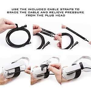 CASEMATIX 13FT USB C Cable Compatible with Oculus Quest 2 Link - USB 3.2 Type-C High-Speed Data and Charging Compatible, Included USB-A Adapter