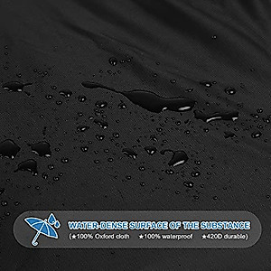 VANSHEIM 4 Seater Garden Swing Cover Outdoor Swing Chair Bench Covers Garden Hammock Cover Swing Seat Cover Waterproof Heavy Duty Rip Proof Water Resistance Dust Proof Oxford Polyester 98.4"x59"x62.9"