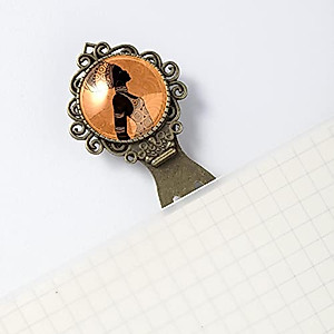 2 Piece African American Girls Bookmark, Vintage Style Book Markers for Book Lovers Writers Readers Teachers, Birthday Gifts for Women Men Teens