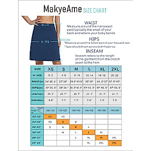 MakyeAme Women's 20" Knee Length Golf Skorts Skirts Casual Athletic Tennis Modest Skirts High Waist with Pockets UPF50+, Black XL