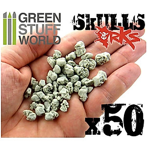 Green Stuff World for Models and Miniatures 21 Resin Ork Skulls 1387