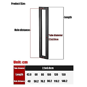 SUCHETA Stainless Steel Square Push Pull Modern Door Handle,Modern Commercial Entrance Modern Door Handle for Shower Sliding Glass/Barn Door/Interior Exterior Door,Easy to Install