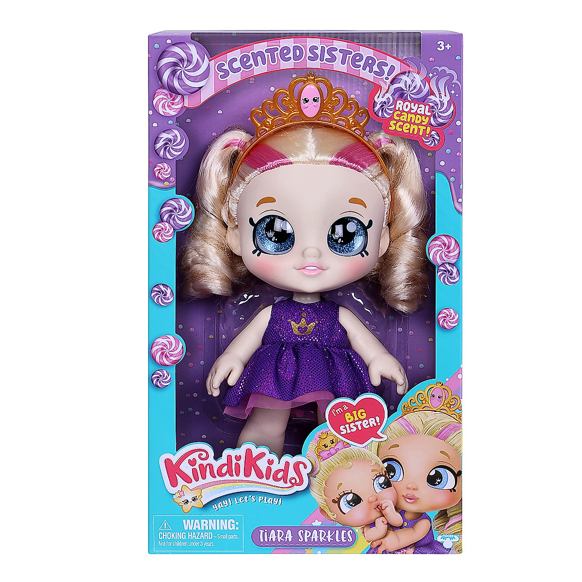 Kindi Kids Scented Sisters - Pre-School 10" Play Doll - Tiara Sparkles