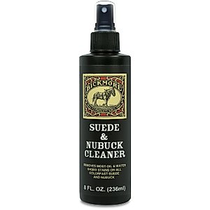 Bickmore Suede & Nubuck Cleaner - Remove Water Dirt Oil Stains From Shoes Boots Purses Handbags & More 8 fl oz
