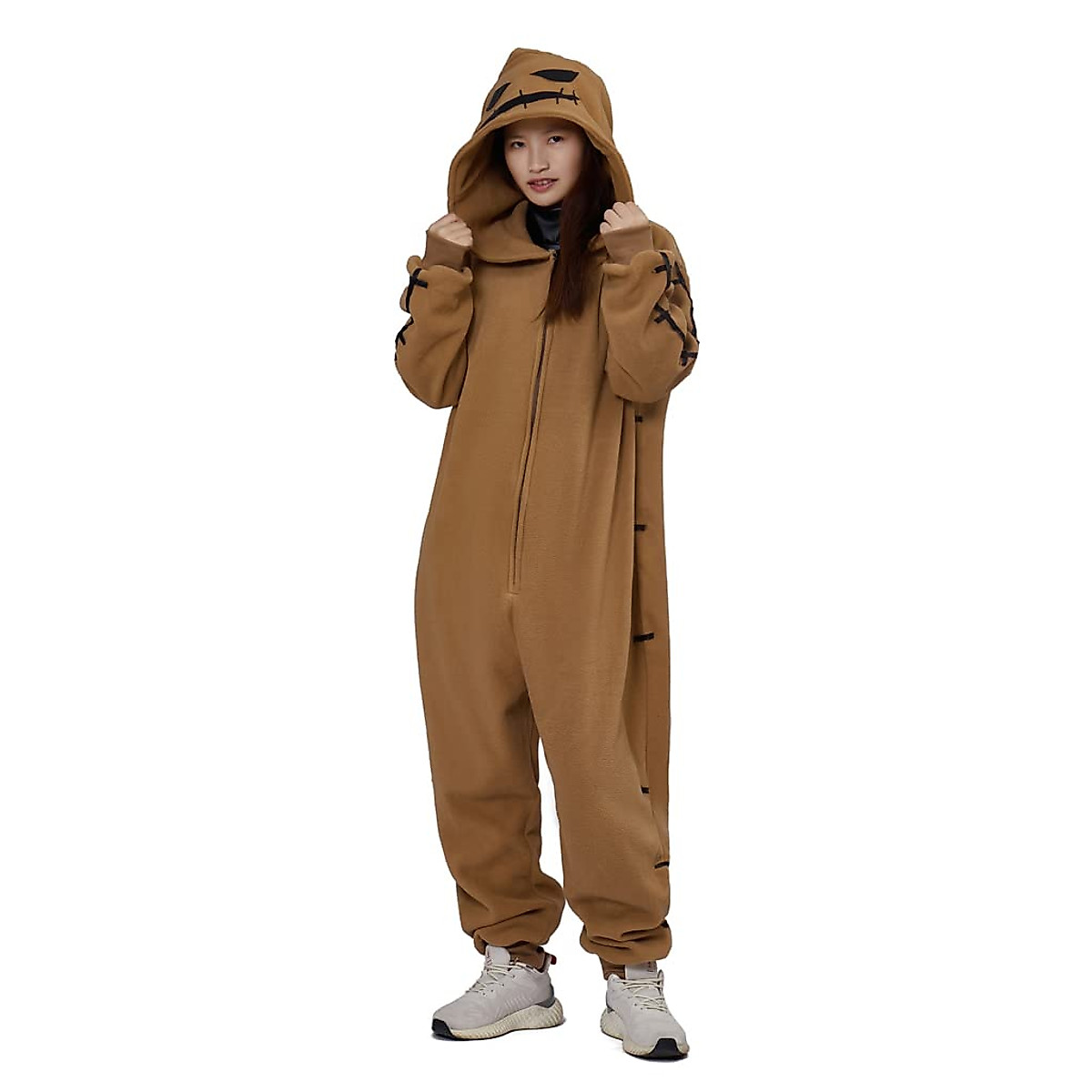 1791's lady Anime Cosplay Onesie Pajamas Adult One Piece Animal Jumpsuits Halloween Chirstmas Costume Sleepwear (Oogie Boogie, XL)