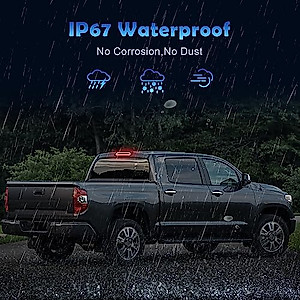 AUYICH LED Third Brake Light Compatible with Tundra 2007-2021, Rear Center High Mount Stop Light, F1 Style Strobe Roof Cargo Lamp, 3rd Brake Light Assembly Replace, Smoked Lens, Plug&Play, Waterproof