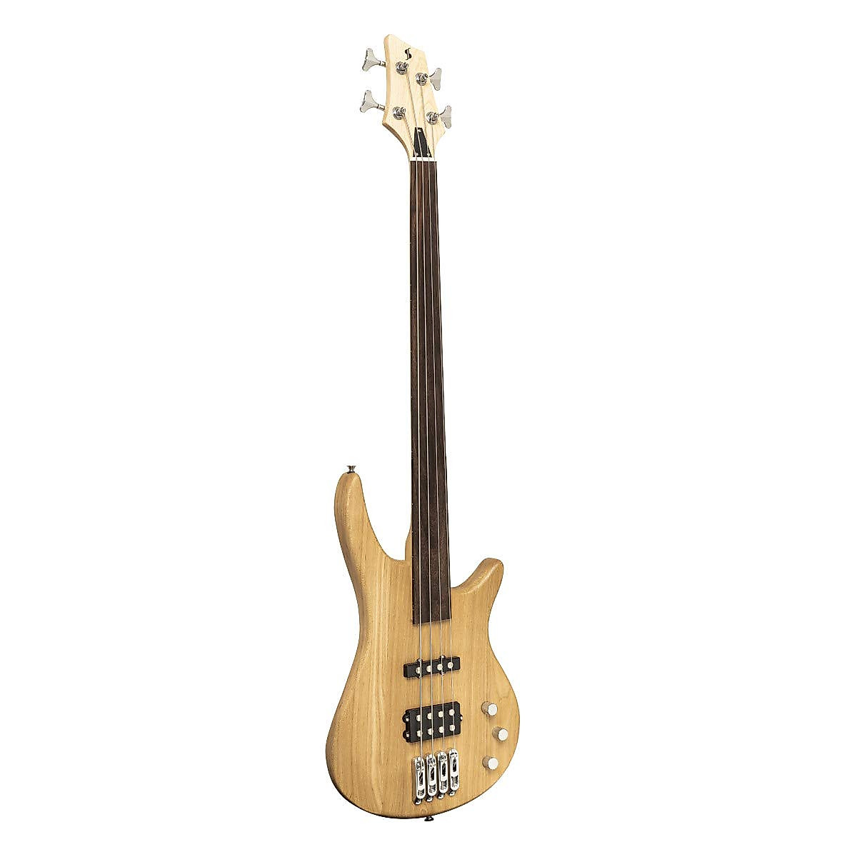 Stagg 4 String Bass Guitar, Right, Natural, Full Size (SBF-40 NAT FL)