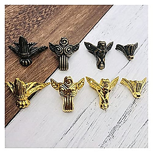 Household Furniture Hardware Hinges 1 Piece Of Vintage 3-color Jewelry Box Gift Box Wooden Box Corner Protector Foot Leg Spiritual Support Bracket DIY Craft Wooden Box (Color : 22)