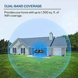 Linksys EA7300 Max-Stream: AC1750 Dual-Band Wi-Fi Router, Gigabit Ethernet Ports, 1,500 square-foot Range, 10 Devices, MU-MIMO (Black)