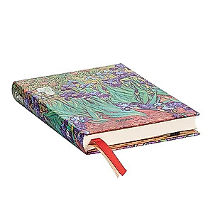 Paperblanks Van Gogh Iris 12 Month 2024 Diary, Verso - Mini (140 x 95), English (International Holidays)