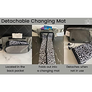 Lotus Lane Crossbody Diaper Bags for Baby Mini Diaper Bag Fanny Packs Stroller Diaper Bag for Men and Women (animal Print)