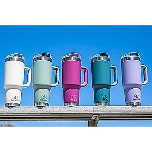 Pelican Hydration Pelican Porter™ 40 oz Vacuum Insulated Tumbler - Recycled Stainless Steel Double Wall Travel with Dual Lid, Powder Coated Insulated Coffee Mug For Hot Cold Drinks, Midnight