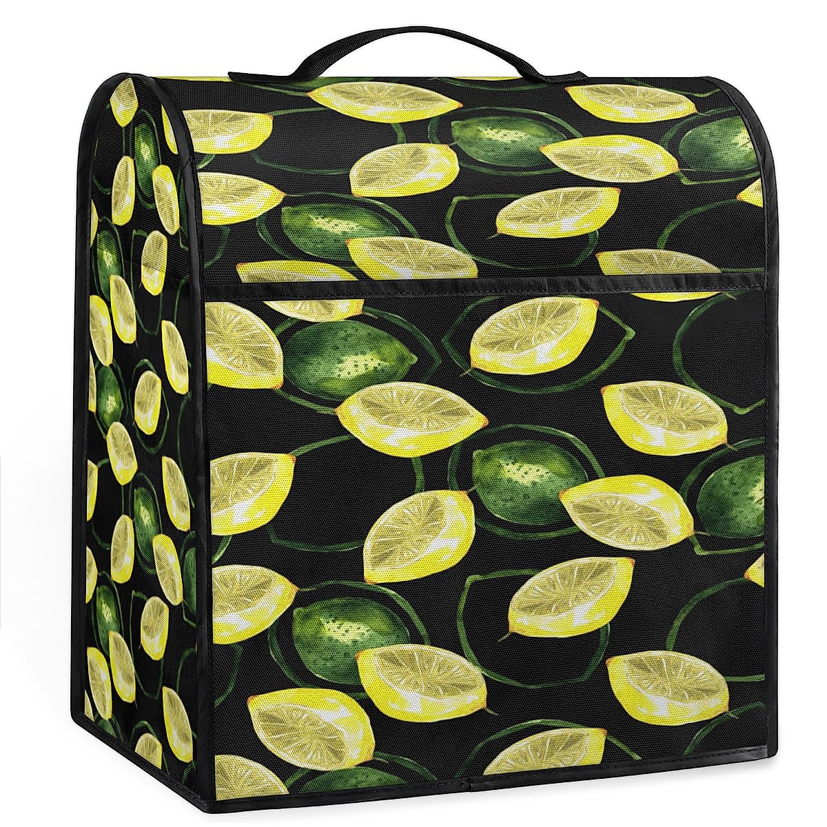 Lemon Slice Appealing Mixer Cover Dustproof Stand Mixer Covers Compatible with 6/7/8 Quart Kitchen Mixer, 4 Pockets for Mixer Accessories