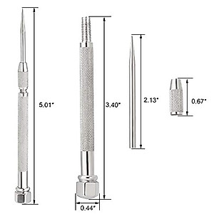 PAGOW 70A Pocket Scriber Tool, Metal Scribe for Welding Marking Pen, Carbide Steel Point for Glass/Ceramics/Metal Sheet, Point Length 2-7/8", Handle Diameter 3/8"
