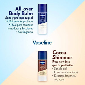 Vaseline Body Balm Stick For Dry Skin Relief Unscented Targeted Healing for Hard-to-Reach Spots 1.4 oz