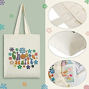 Vajdlpq Canvas Tote Female Aesthetic Reusable Grocery Shopping Bag Cute School Shoulder Bag Beach Bag Preppy Book Tote Gift for Female Girly Girls