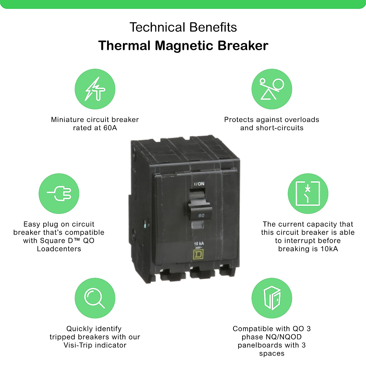 Square D by Schneider Electric Square D - QO360CP Circuit Breaker, Black