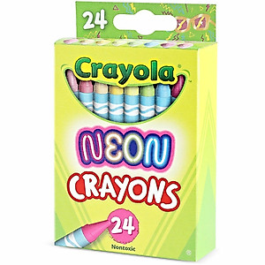 Crayola® Neon Crayons, Assorted Neon Colors, Pack Of 24 Crayons