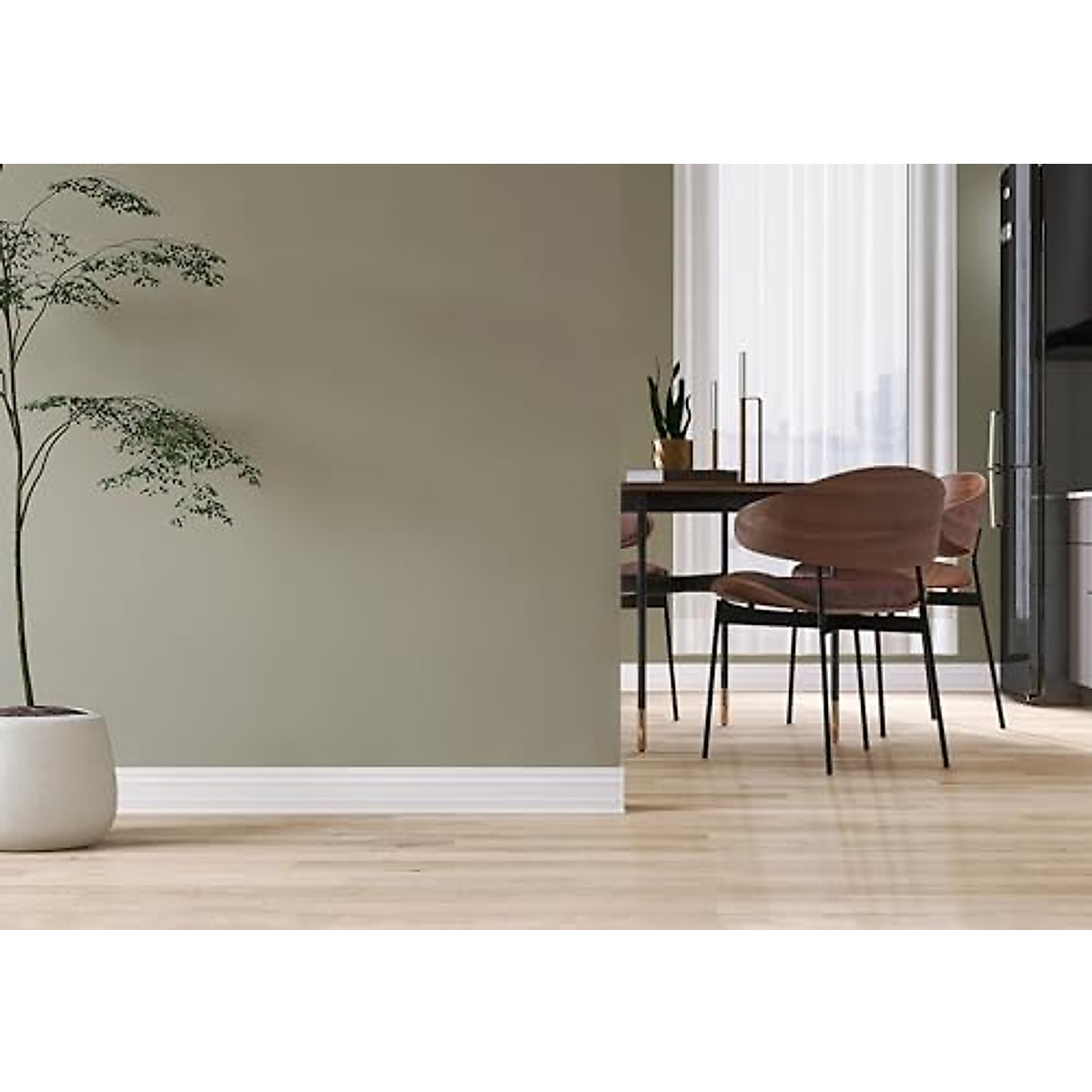 PRO FLEX White Vinyl Wall Base Decor, 6 Inch X 40 Ft Trim With Super Strong Peel and Stick Adhesive Back - Flexible Self Stick Vinyl Floor Base - Easy Install