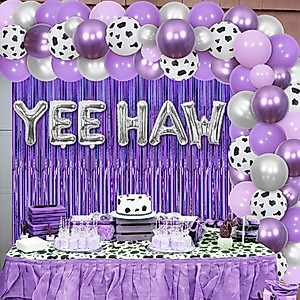 Cheereveal Cowgirl Bachelorette Party Decorations Purple, Yeehaw Bachelorette Balloon Garland Kit, Nashville Bachelorette Party Decorations Disco Cowgirl for Western Bridal Shower Party Supplies