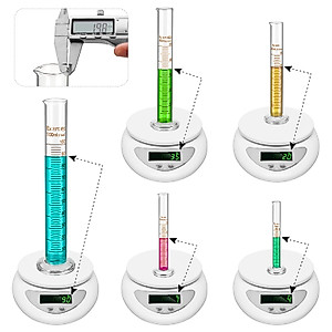 Glass Graduated Measuring Cylinders Set 5ml 10ml 25ml 100ml Thick Lab Cylinders 3 Droppers 2 1 Stirring Rod Cylinders Set