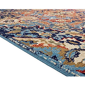 LUXE WEAVERS Howell Collection Oriental 8x10 Blue Area Rug
