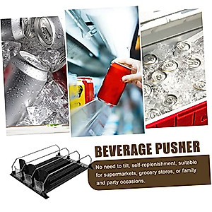 BETOOKY Soda Bottle Organizer 3pcs Drink Pusher Mini Vending Machine Bottle Organizer Soda Can Dispenser Fridge Drink Organizer Drink Puller Beverage Shelf Glide