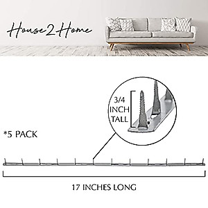 House2Home 17" Upholstery Metal Tack Strips, Fabric Reupholstery Supplies for Furniture, Couch, Chair, and Sofa, Includes Instructions, 5-Pack
