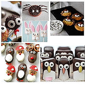 GEORLD Halloween Eyeballs Sprinkles 2 Bottle Candy Edible Eyeballs Eyes Cake Cupcake Toppers Cookie Dessert Decorations,6.9 Ounce,Two Size Mixed