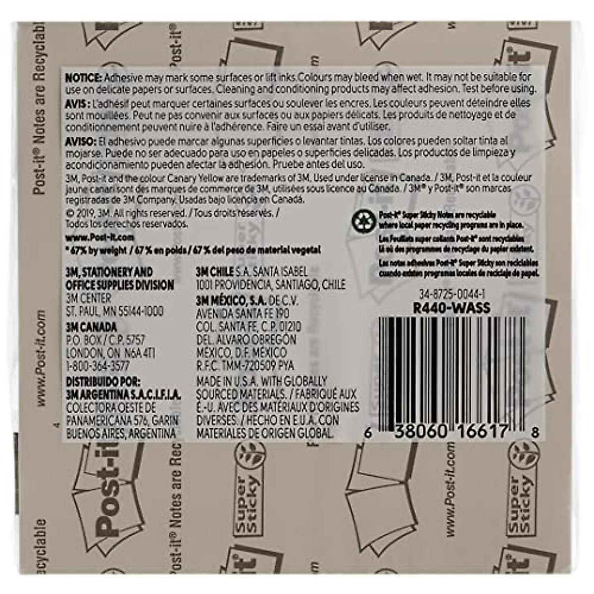 Post-it® Super Sticky Pop-up Lined Note Refills