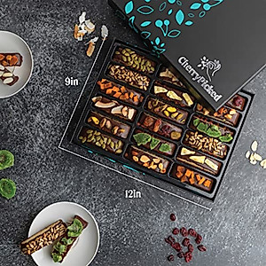 CherryPicked Christmas Chocolate Gift Baskets, Dried Fruit And Nuts Biscotti Cookies Chocolates Box, Prime Gourmet Covered Cookie Gifts, Mens Holiday Food Basket Delivery Ideas For Men Women Families