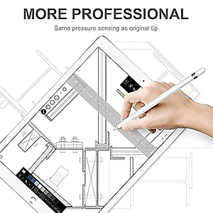 YINVA 3 Pack Pencil Tips for Apple Pencil Tip, 3 Styles Fine Point Metal Apple Pencil 2nd Generation Tips, Replacement iPad Pen Tips for Apple Pencil 1st Generation Nibs(White, Clear)