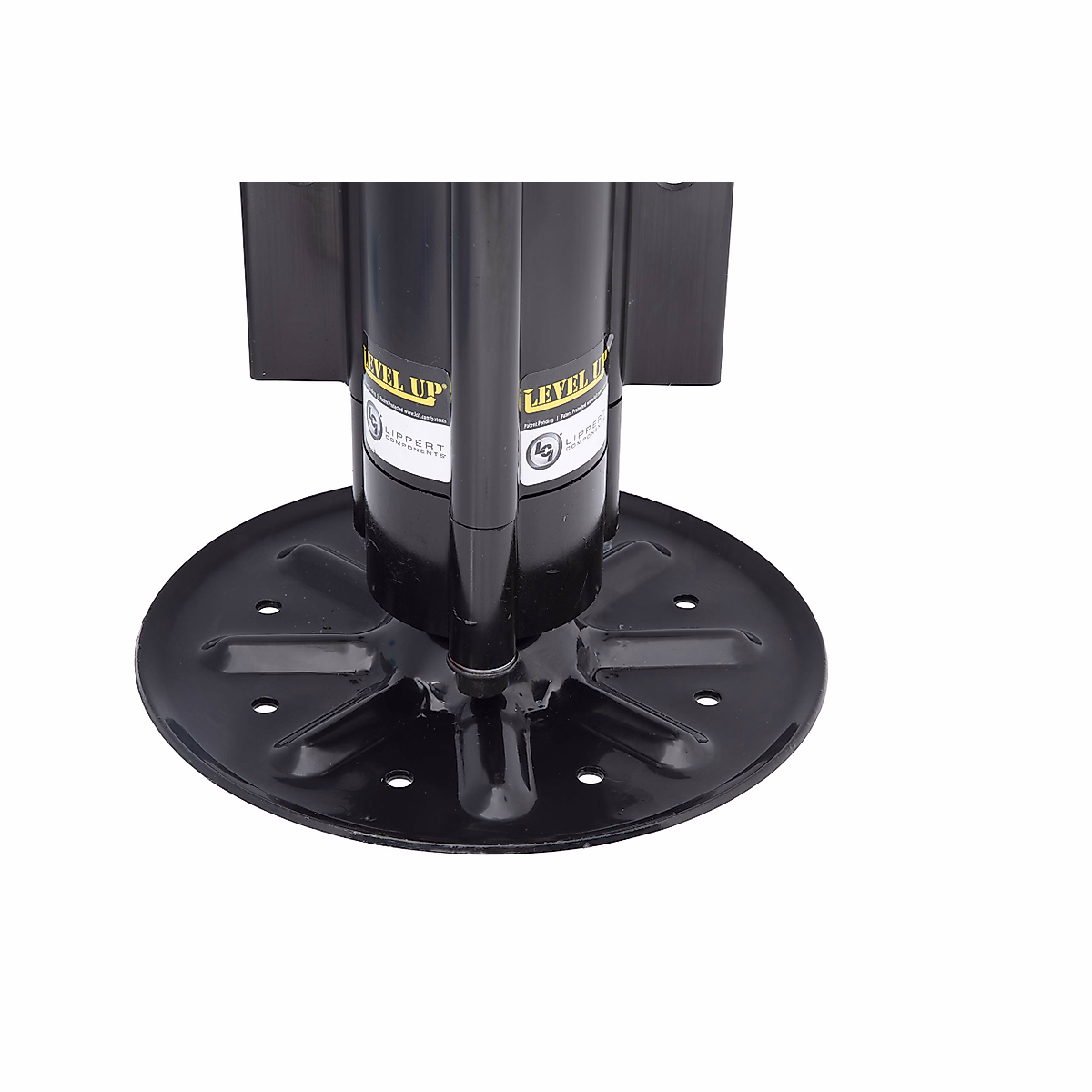 Lippert Level Up Replacement Hydraulic Landing Gear Left Jack for 5th Wheel RVs and Travel Trailers, 14,000-lbs. Lift Capacity, Aluminum, 9" Diameter Footpad, 27-7/16" Height - 433467