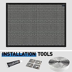 HOMWMPA Fireplace Screen, Mesh Fireplace Cover, Baby Proof to Prevent Baby and Pet Near Idle Fireplace, Fireplace Safe Mesh, 45" W x 34" H