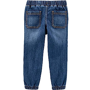 Simple Joys by Carter's Toddler Boys' Pull-On Denim Pant, Pack of 2, Denim/Dark Denim, 3T