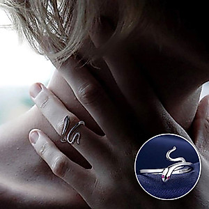 Silver Snake Shape Opening Finger Ring Adjustable Women Jewelry Party Gift New Released