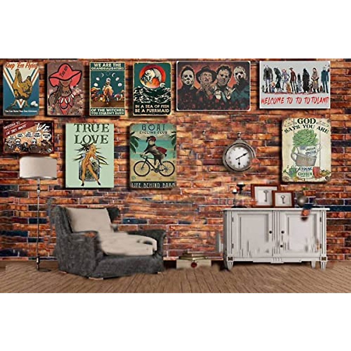 Funny Kitchen Quote Metal Tin Sign Wall Decor Good Pickle Cooking Any time is a Good time for Pickle Sign for Home Kitchen Cafe Farmhouse Wall Decor 8x5.5inch