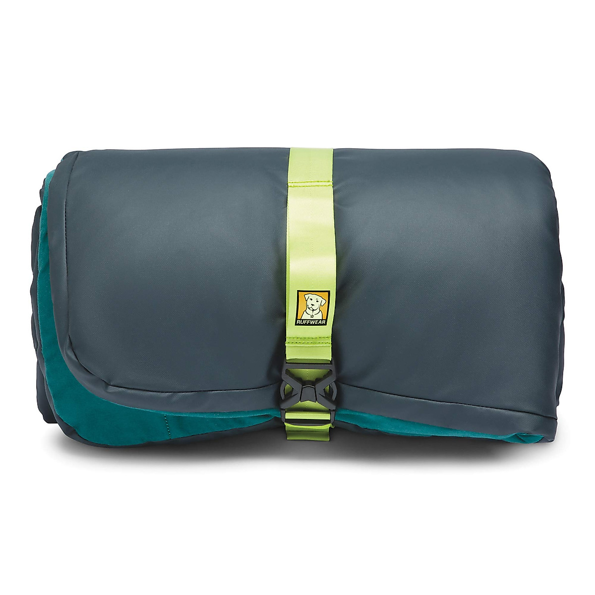 Ruffwear, Mt. Bachelor Pad Portable Dog Bed for Camping, Travel, and Everyday, Tumalo Teal, Medium