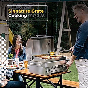 COYOTE OUTDOOR LIVING Portable Propane Gas Grill, 25 Inch Portable Grill with Ceramic Heat Control Grid - C1PORTLP