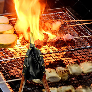 Jhzirui Bellows for Wood Stove Bellow Fireplace 15"*6.5" Fireplace Bellows Fire Bellows Fireplace Air Bellows Air Tubes for Wood Stove Camp Fire Grill BBQ Blower Coal Fan Fireplace Fanfireplace Tools