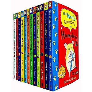 According to Humphrey Series 12 Books Collection Set By Betty G. Birney (Surprises, School, Friendship, Holidays, The World, Christmas, Spring, Imagination, Secrets, Mysteries, More Adventures, Trouble)