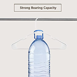 MecTo Hangers 20 Pack, White Notched Coat Hanger Space Saving Plastic Hangers Tubular Heavy Duty Clothes Hangers for Everyday Standard Use on Suits Coats Pants Dress Shirts (White, 20 Pack)