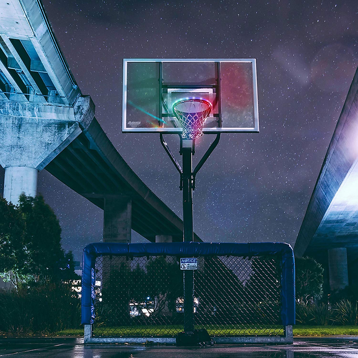 Gute LED Basketball Hoop Lights,Remote Control Basketball Rim Led Light,8 Models Solar Light,Glow-in-Dark,Waterproof,Super Bright String,Ideal for Kids,Adults Playing at Night Outdoors Indoors