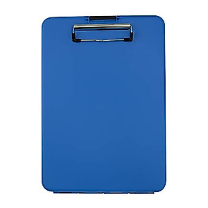 Saunders Blue SlimMate Plastic Storage Clipboard – Light Weight, Polypropylene Clipboard for Students, Teachers, Parents, Sales, Utility, Industrial, Office Professionals. Stationery Items Letter