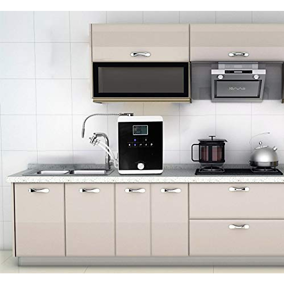 Water Ionizer and Water Purifier Machine,PH 3-11 Alkaline Acid Water Machine,Up to -800mV ORP, 8000 Liters Per Filter,11 Plate Electrode,Regulation Valve to Control PH and ORP/Auto-Cleaning