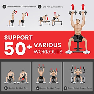 PASYOU Flat Weight Bench Workout Bench Max Load 1450LBS/660KG Strength Training Bench Press for Home Gym (Model:PW100)